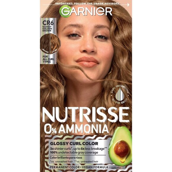 Garnier | Hair | Garnier Nutrisse Curls Permanent Hair Color Cr6 Glossy ...